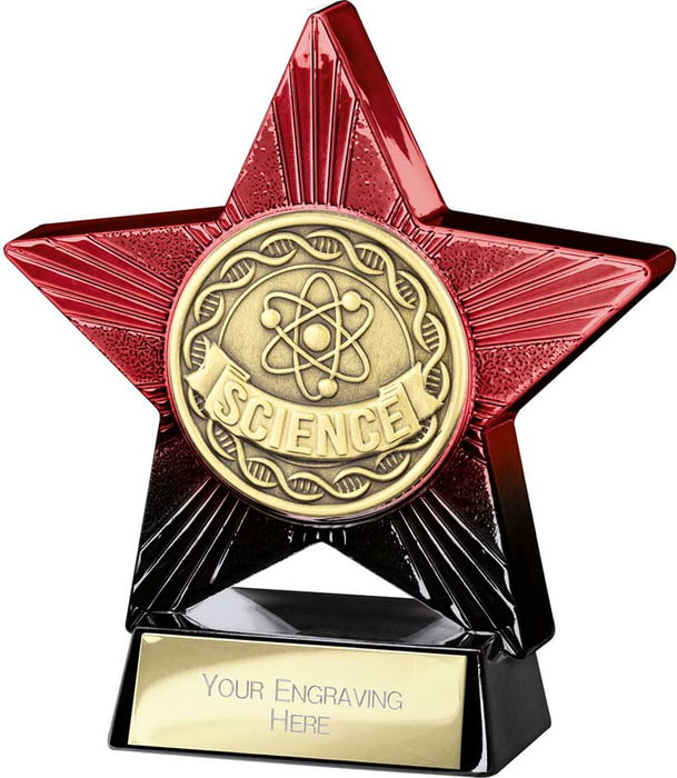 Superstar Science Award Red & Black : Buy Now from Epic Trophies