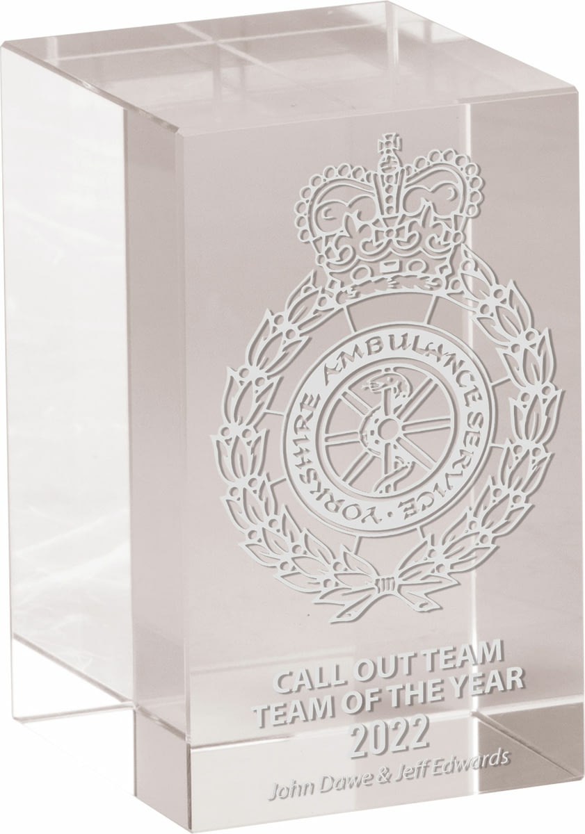 Mentor Block Crystal Award : Buy Now from Epic Trophies